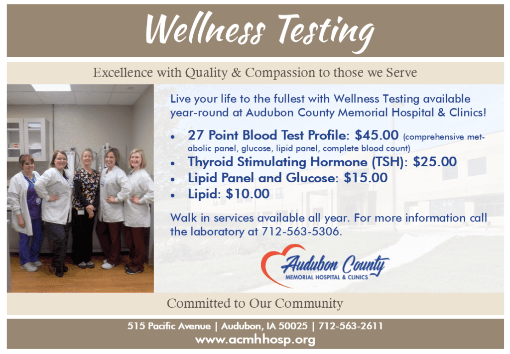Wellness Testing Available Year-Round at ACMH | Audubon County Memorial ...