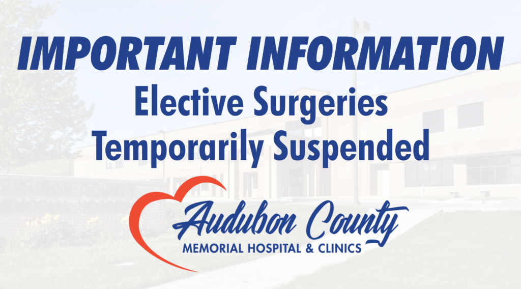 Audubon County Memorial Hospital & Clinics Temporarily Suspends ...