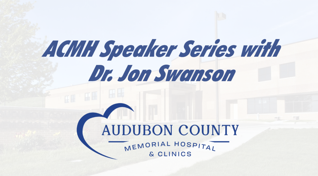 ACMH’S Speaker Series continues with Dr. Jon Swanson meeting with ...