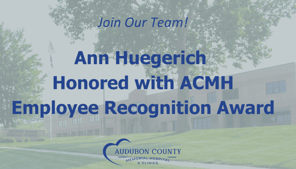 Ann Huegerich Honored with the ACMH Employee Recognition Award ...